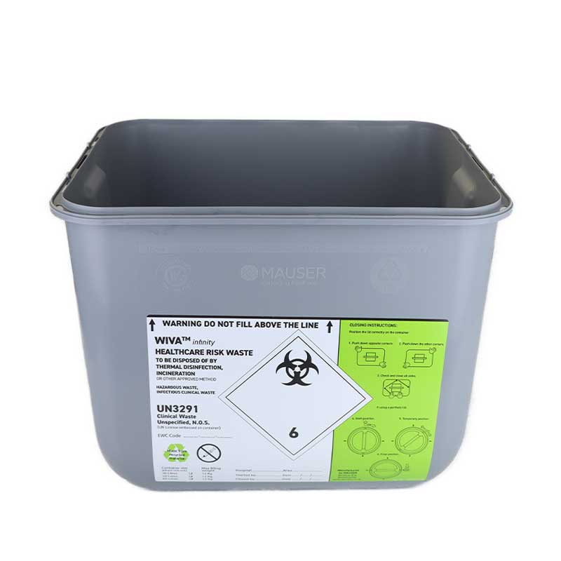 WIVA Yellow 30L Clinical Waste Bin Only - LabWorld.co.uk